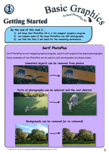 Digital Photo Editing using Serif PhotoPlus X4 | Teaching Resources