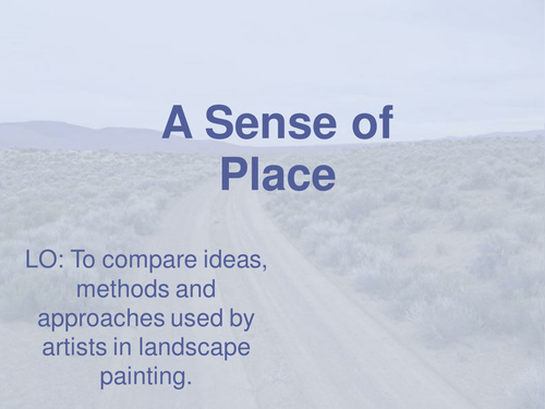 A Sense of Place | Teaching Resources