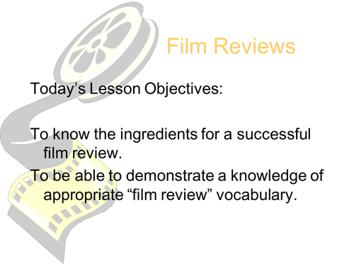 Film review Writing | Teaching Resources