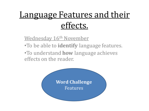 Language features and their effects | Teaching Resources
