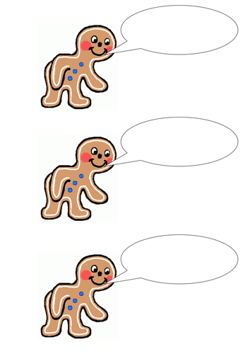 Gingerbread Man Speech Bubbles | Teaching Resources