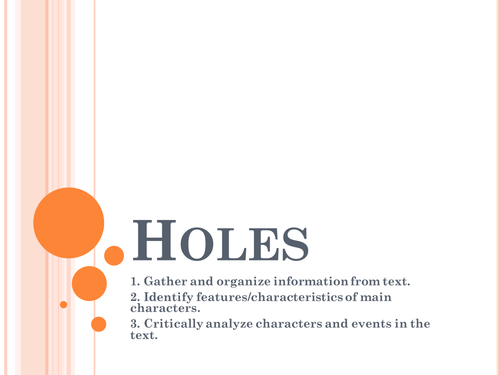 Holes Lesson to support text | Teaching Resources