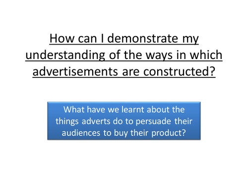 Language Analysis of Advertisements Lesson | Teaching Resources