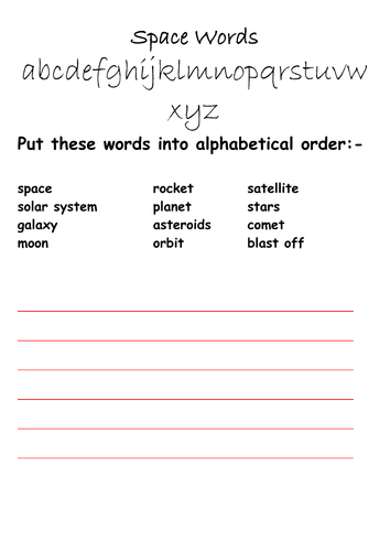 Space and Alien Themed handouts | Teaching Resources