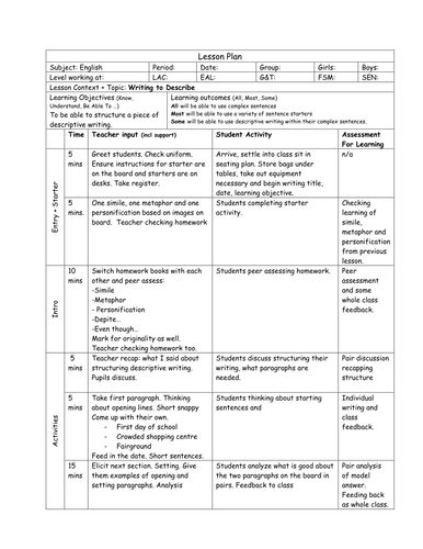 Lesson 7 - Writing to Describe | Teaching Resources