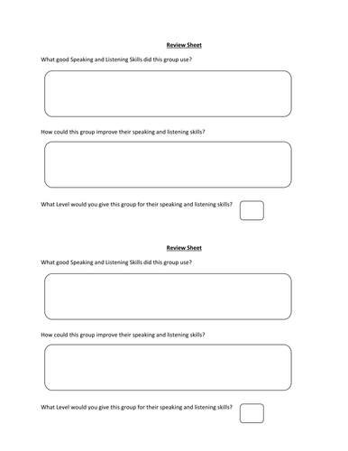 review Sheet | Teaching Resources