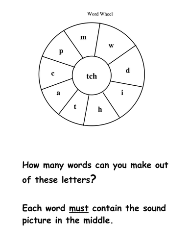 Can you make tch words | Teaching Resources