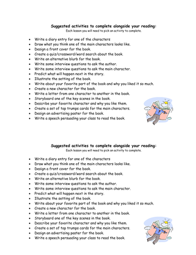 Grade 6 Self-selected Reading Activities | Teaching Resources