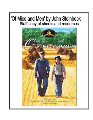 Of Mice and Men review Booklet - Teacher | Teaching Resources