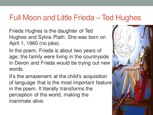 Ted Hughes - Full Moon and Little Frieda Notes | Teaching Resources