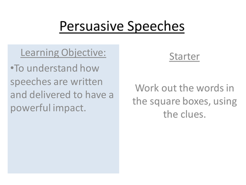 Persuasive Speech - Martin Luther King | Teaching Resources