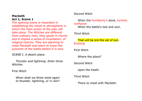 Macbeth | Teaching Resources