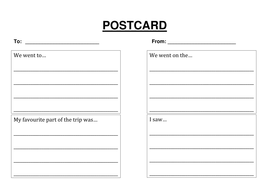 Postcard Writing | Teaching Resources