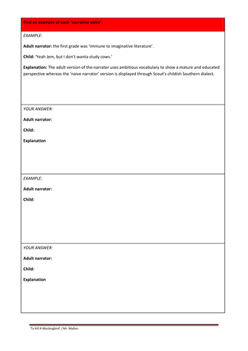 Grade 9 and 10 English Lesson Plans | To Kill A Mockingbird - Scheme of ...