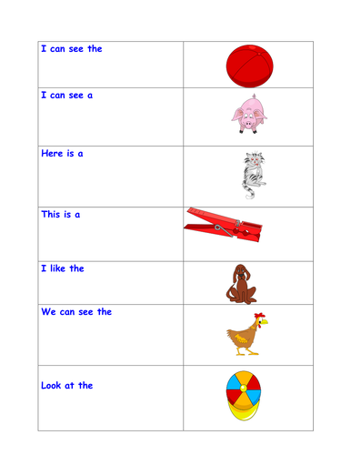 Simple words to finish a sentence | Teaching Resources