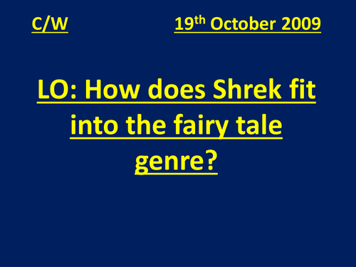 Shrek (Genre, Plot, and Character Analysis) | Teaching Resources