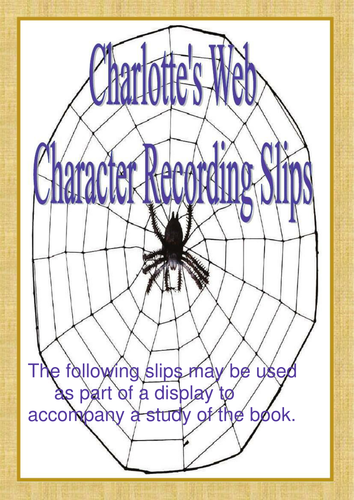 Charlotte's Web - Character Cards | Teaching Resources