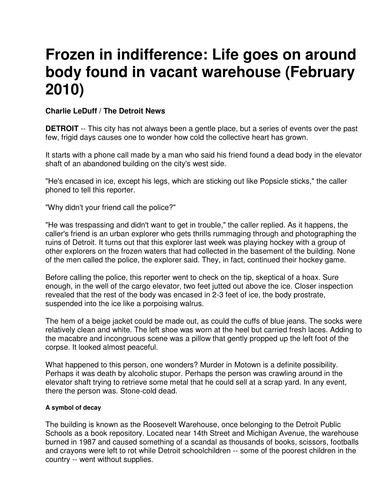 Stone Cold Activities | Teaching Resources