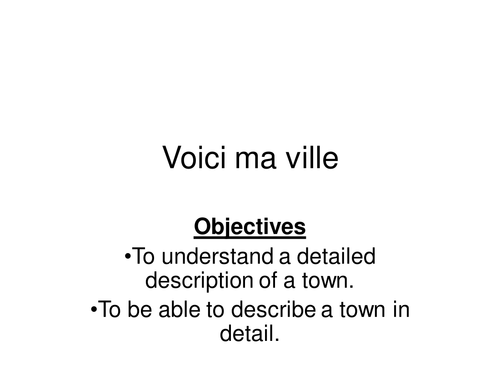 Describing a town handout (Lille) | Teaching Resources
