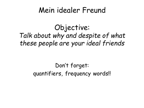 My ideal friend | Teaching Resources
