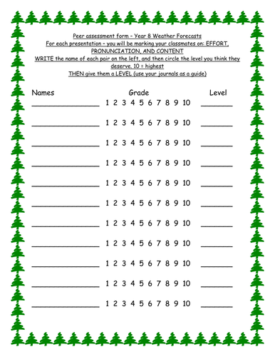Weather role play activity/listening handout | Teaching Resources
