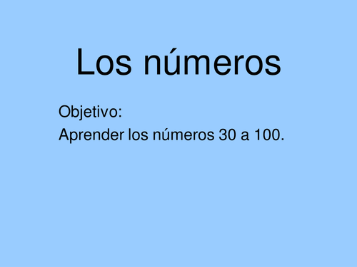 Los números 30 a 100 | Teaching Resources