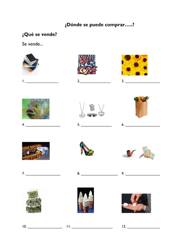 Las compras | Teaching Resources