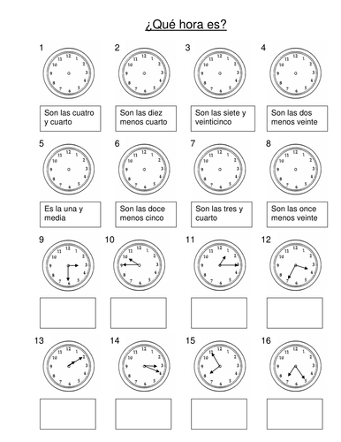 Mi horario | Teaching Resources