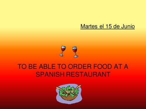 How to order food in a restaurant in Spanish | Teaching Resources