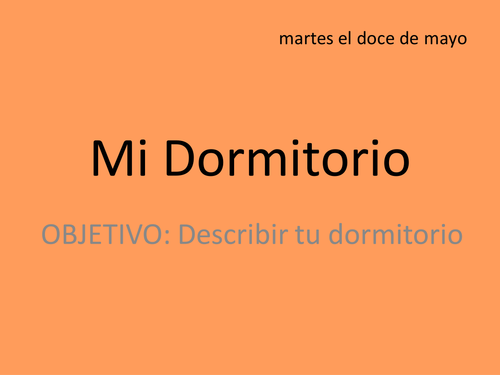 Mi Dormitorio | Teaching Resources