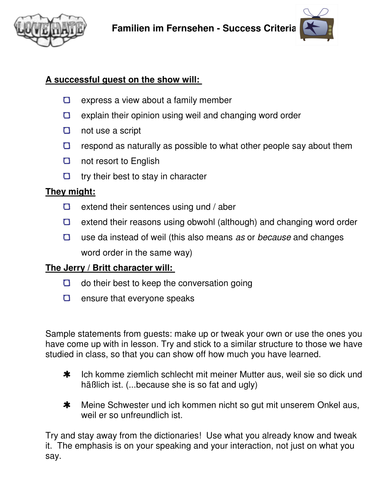 Speaking - Describing relationships in your family | Teaching Resources