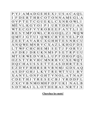 Clothes Wordsearch | Teaching Resources
