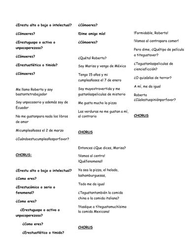 Como eres / como es tu mejor amigo | Teaching Resources