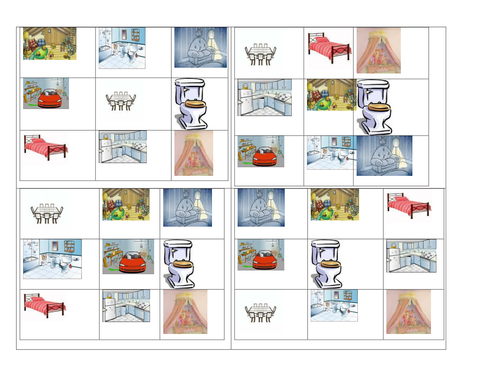 rooms bingo | Teaching Resources