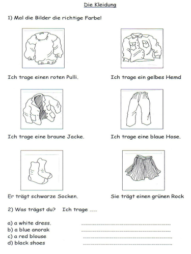 Die Kleidung | Teaching Resources