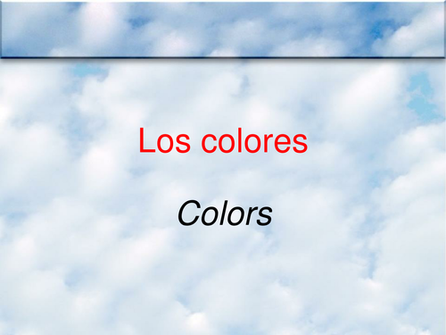 Los colores | Teaching Resources