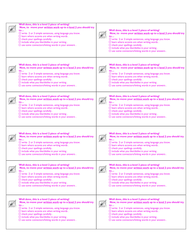 Target stickers to improve writing | Teaching Resources