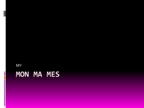 mon, ma & mes possessive adjectives in French | Teaching Resources