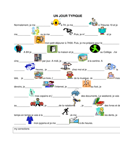 ma routine - un jour typique | Teaching Resources