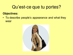 Qu'est-ce que tu portes? | Teaching Resources