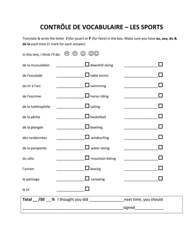 Les sports | Teaching Resources