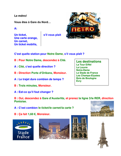 Le metro | Teaching Resources
