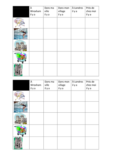 Battleships - places in a town | Teaching Resources