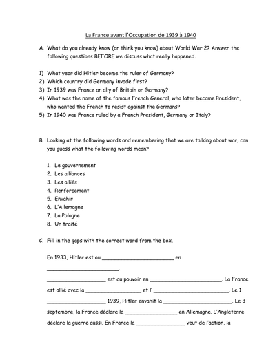 Au revoir les enfants | Teaching Resources