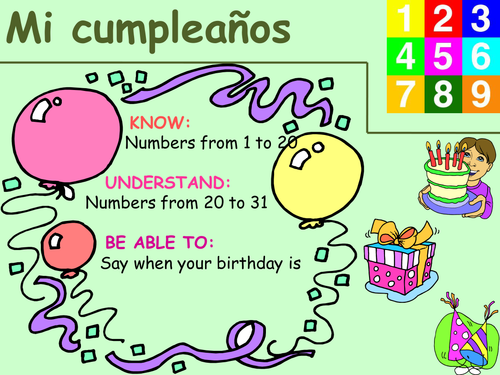 MI CUMPLEANOS | Teaching Resources