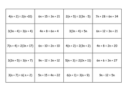 Solving Equations Loop and Matching Cards | Teaching Resources