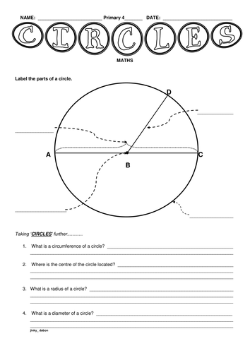 Parts of a Circle | Teaching Resources