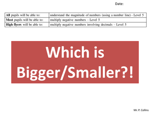 Which is Bigger/Smaller | Teaching Resources
