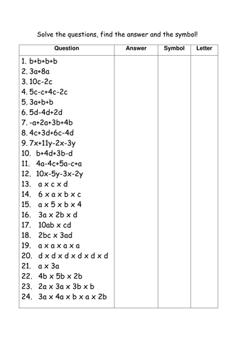 Math Lesson Plan: Algebra Simplifying Trail | Teaching Resources