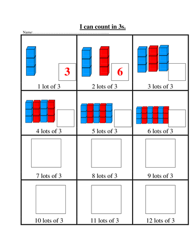 Counting in 3s | Teaching Resources